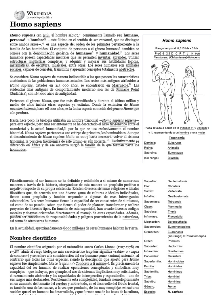 Homo Sapiens | PDF | Humano | Science
