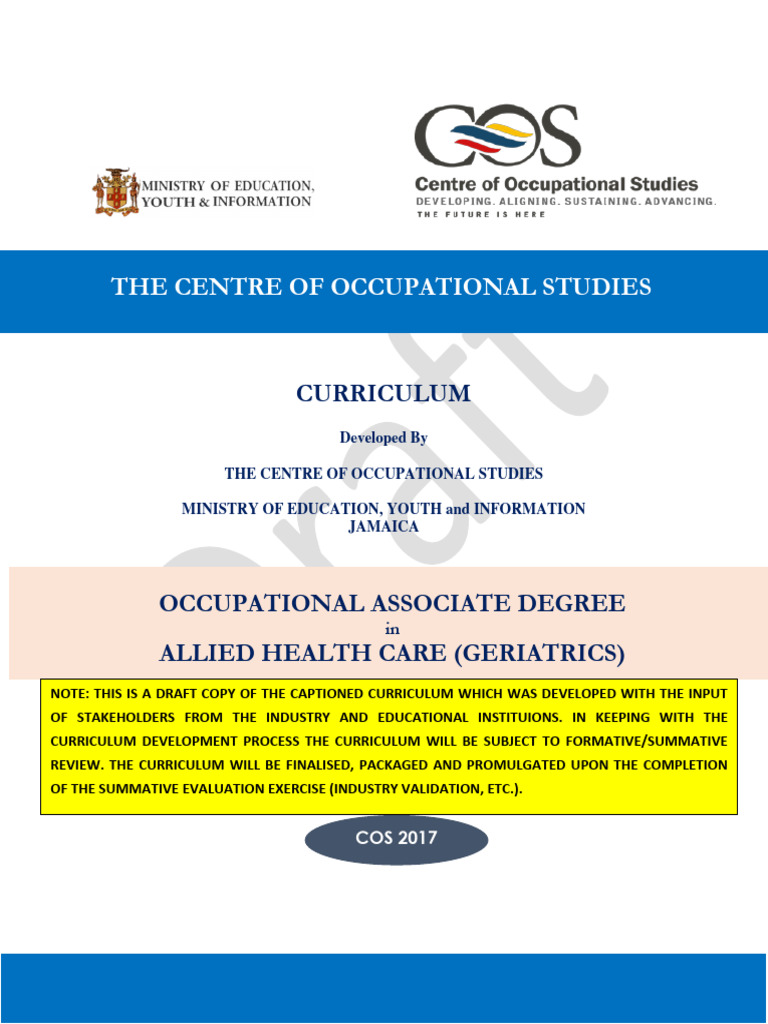 Geriatric Allied Health Curriculum Overview | PDF | Gerontological ...