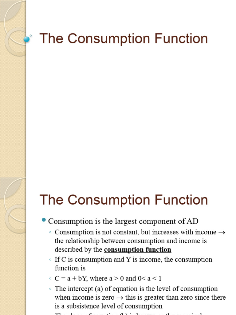 The Consumption Function | PDF