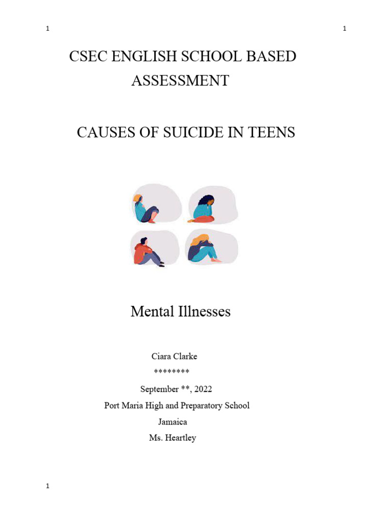 English (SBA) | Download Free PDF | Adolescence | Mental Disorder