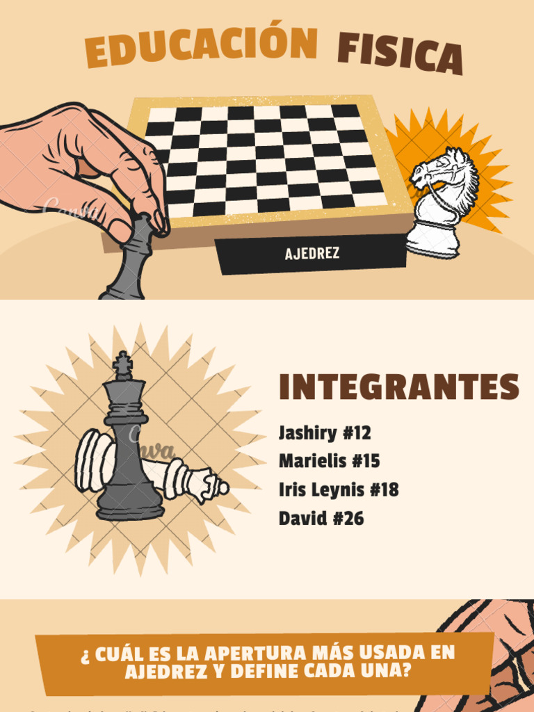 Brown Bold Illustrated Learn To Play Chess Game Fun Presentation ...