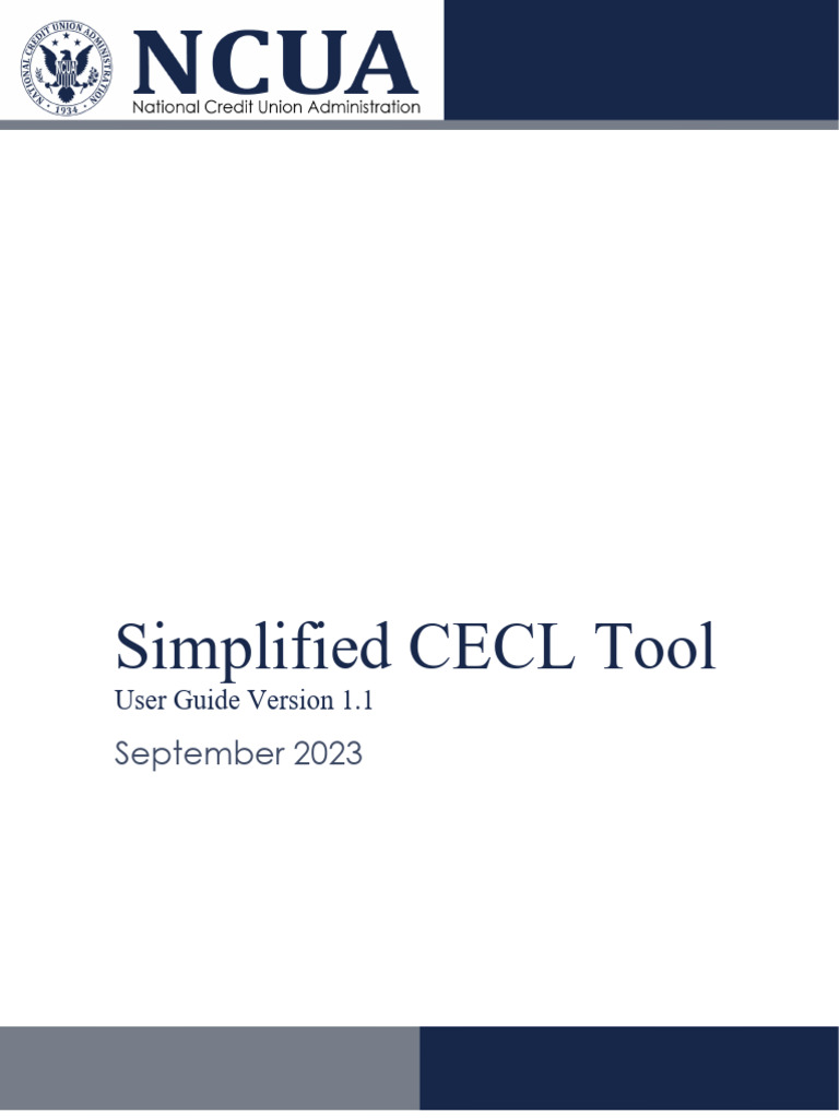 Simplified Cecl Tool User Guide | PDF | Loans | Microsoft Excel