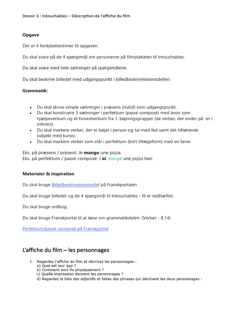 Devoir 3 Intouchables Pdf Pdf