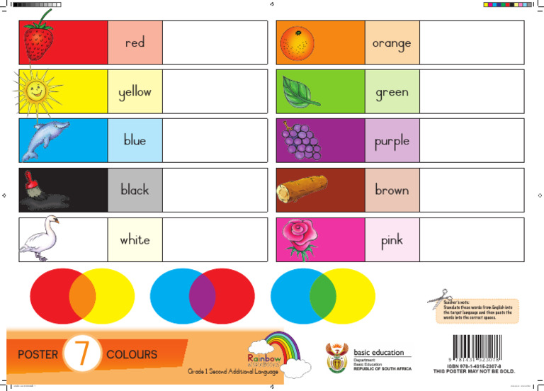 Grade 1 Color Vocabulary Poster | PDF