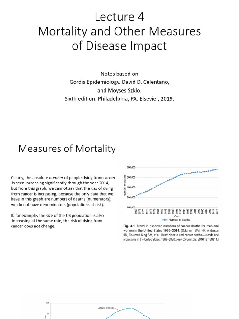 Lecture 4 | PDF | Mortality Rate | Medical Humanities