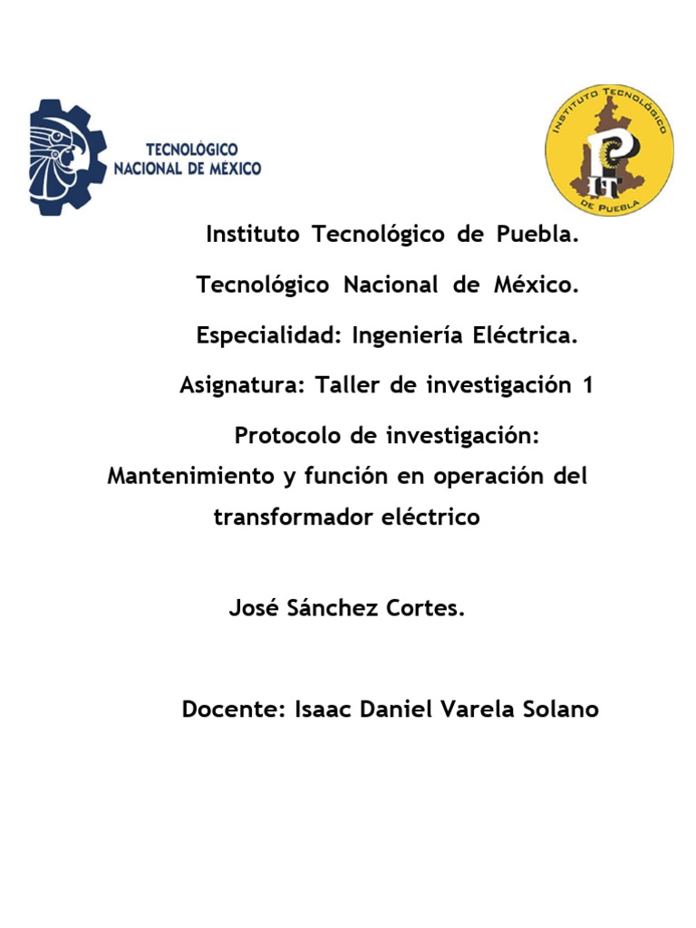 protocolo investigacion | PDF | Transformador | Bifenilo policlorado