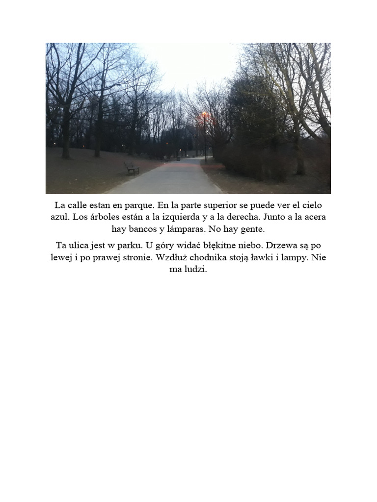 Hiszpanski Opis Zdjecia | PDF