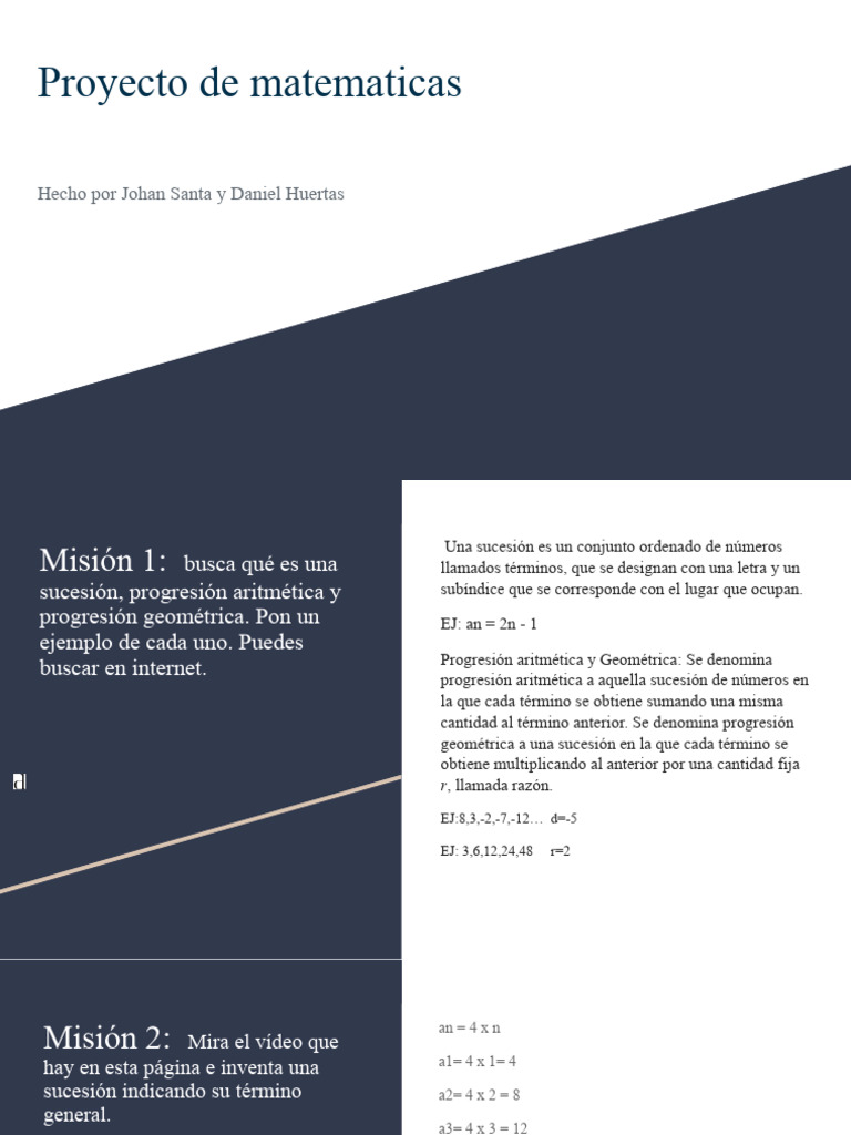 Proyecto matematicas | PDF | Secuencia | Objetos matemáticos