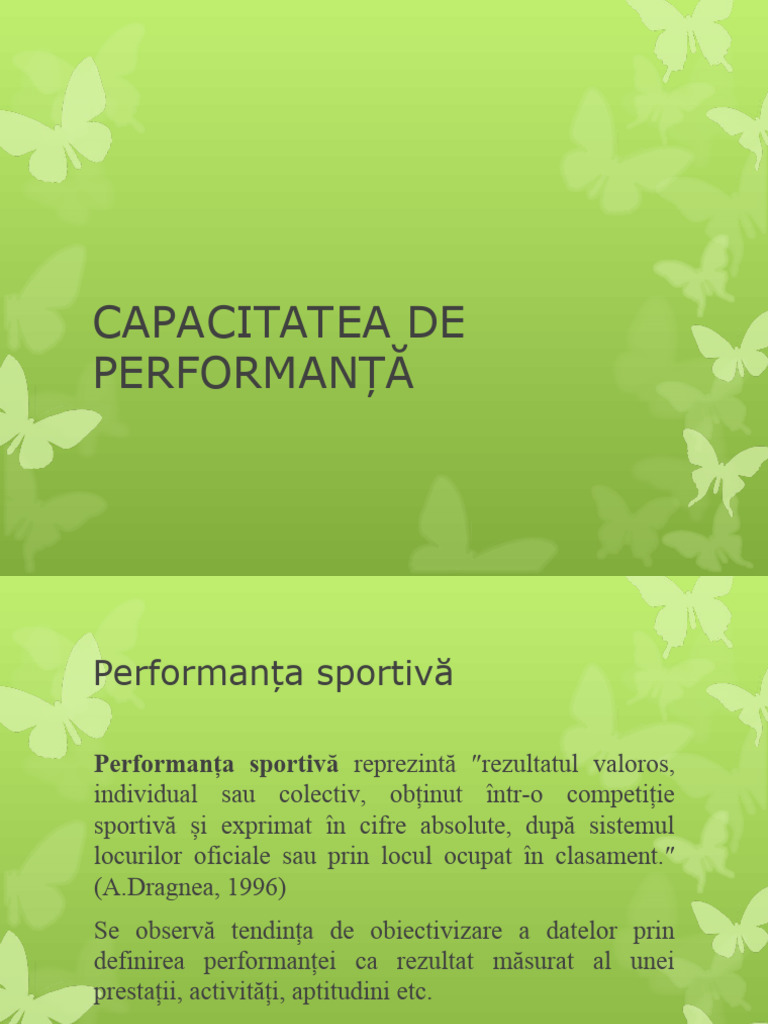 Capacitatea de Performanta | PDF