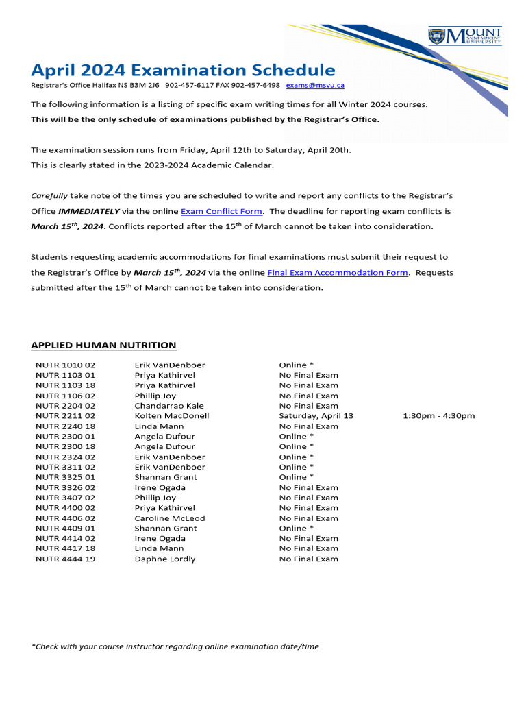Exam Schedule 1 | PDF | Educational Assessment And Evaluation | Schools