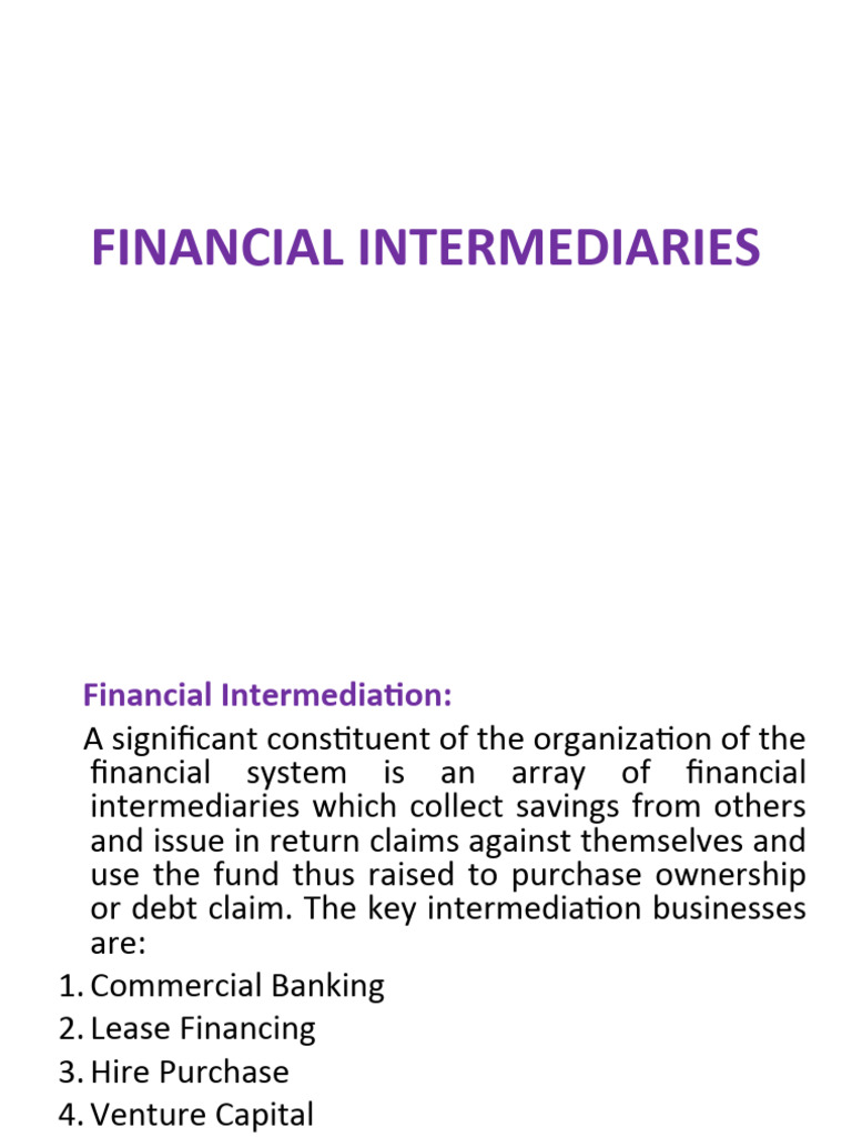 Financial Intermediation Business | PDF | Investment Fund | Banks