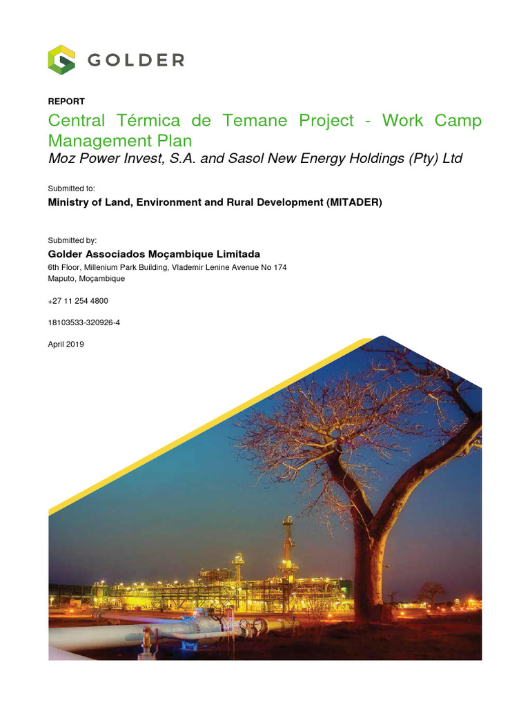 Work Camp Management Plan Draft | PDF | Occupational Safety And Health ...