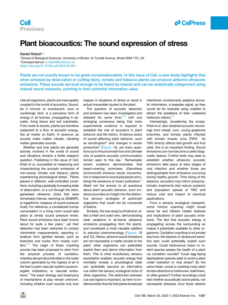 Robertplant Bioac Cell 2023 | PDF | Acoustics | Sound