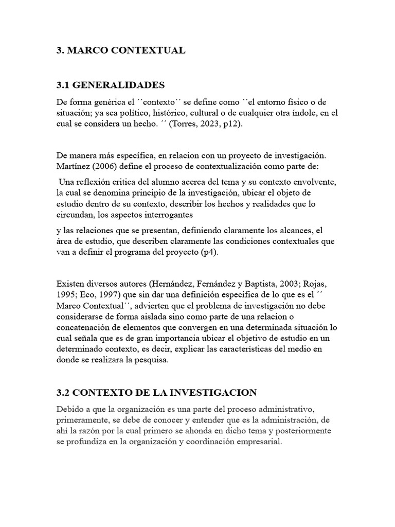 Marco Contextual | PDF