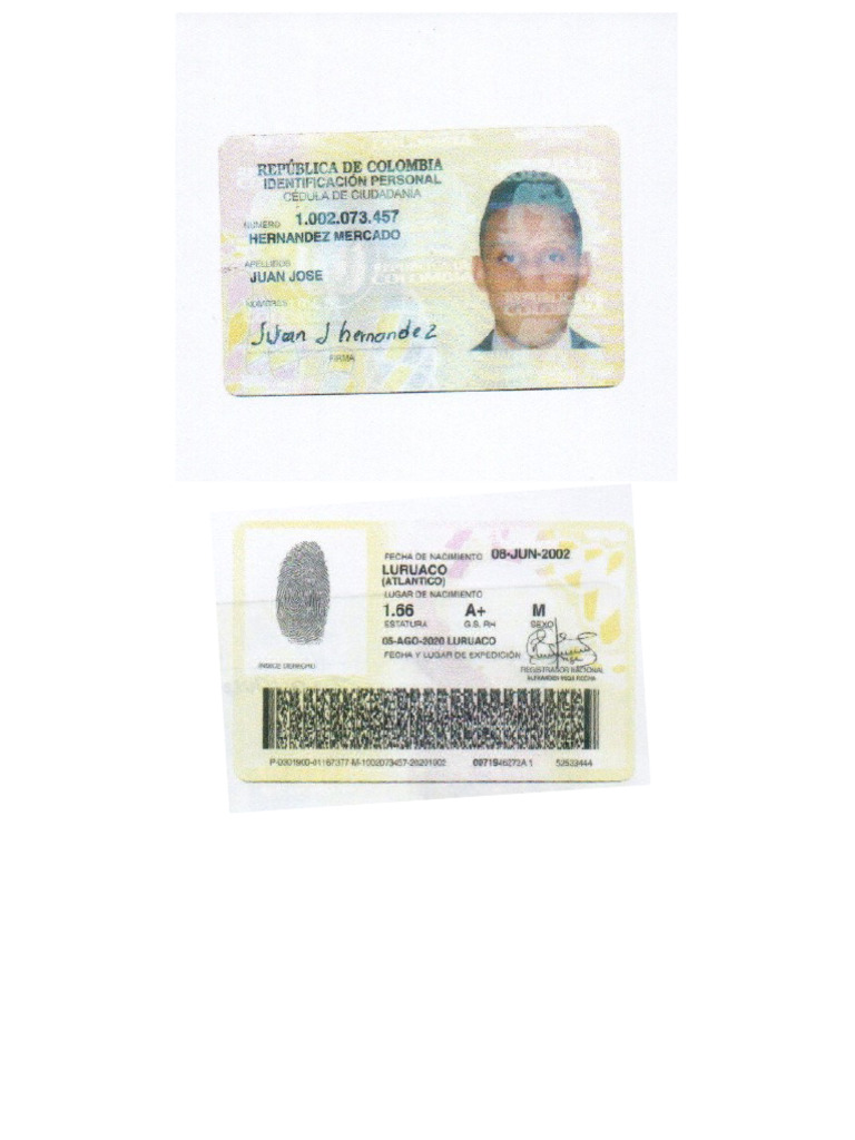 Cedula Juan Hernandez | PDF