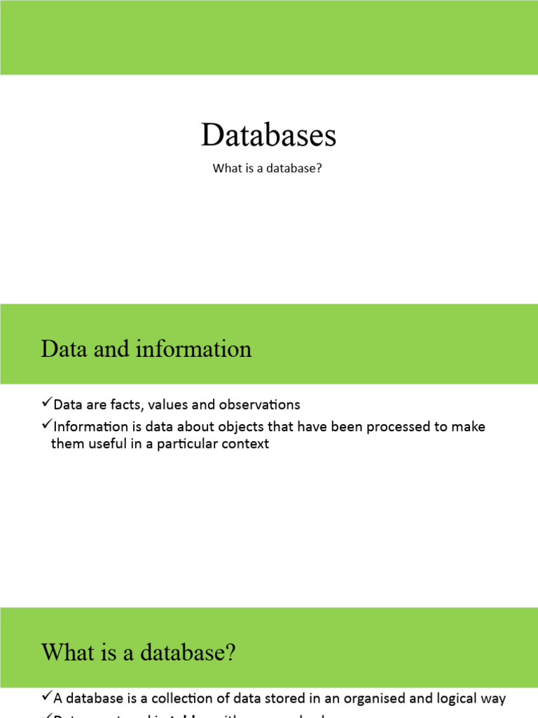 Session 20 - Databases | PDF
