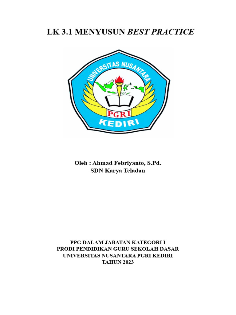 LK 3.1 Menyusun Best Practice (Ahmad Febriyanto, S.PD) | PDF