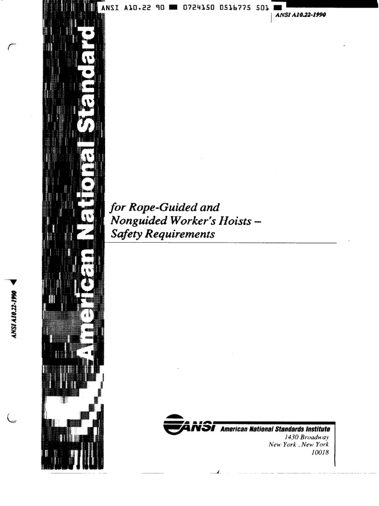 Ansi A10.22-1990 | PDF