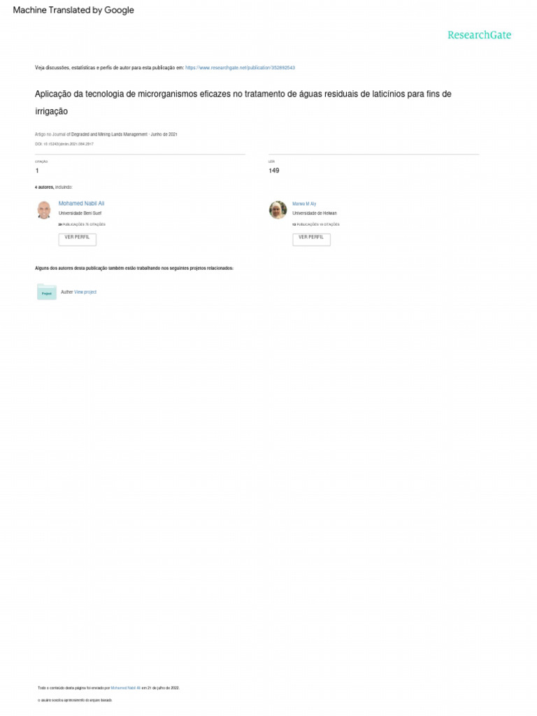 Application of Effective Microorganisms Technology | PDF | Águas ...