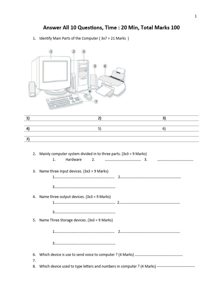 Grade 4 ICT Paper 1 | PDF