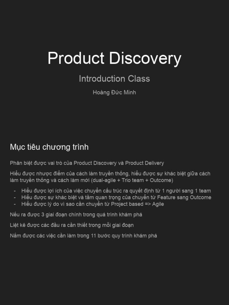 Product Discovery Introduction v3 | PDF Product Discovery Introduction v3 | PDF