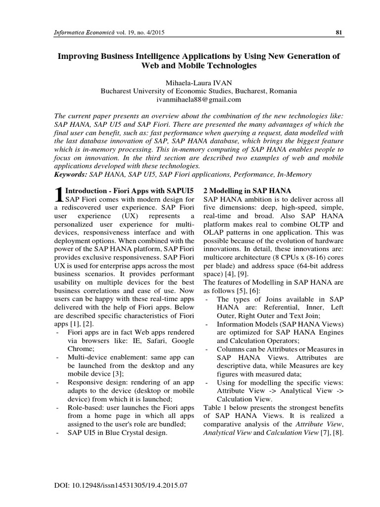 2015 Improving Business Intelligence Applications By Using New Generation Of Web And Mobile