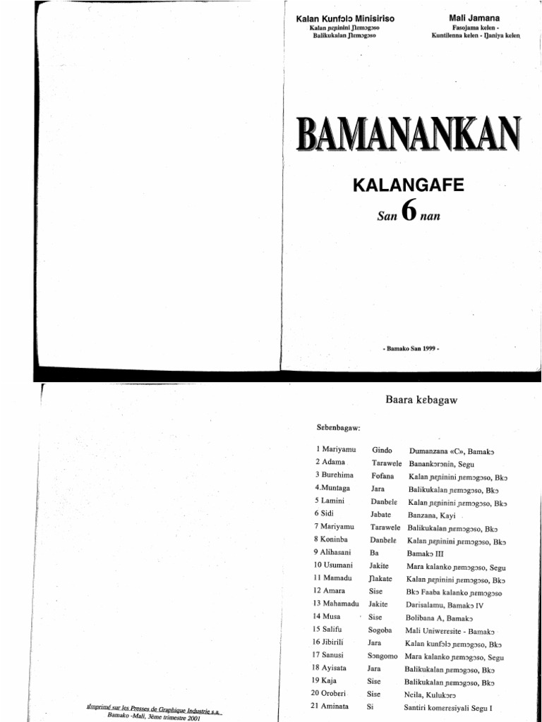Bamanankan Kalangafe6 | PDF