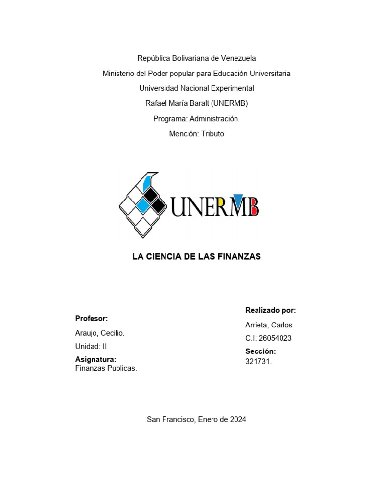 Unidad II La Ciencia de Las Finanzas | PDF