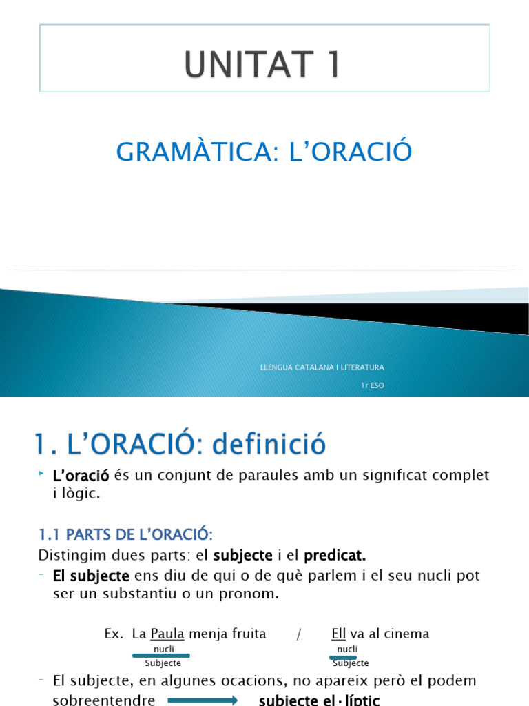 Oració | PDF