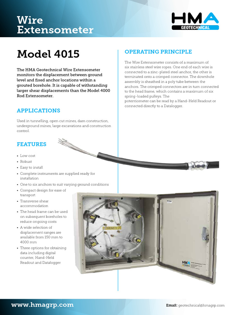 GEO DS 0009 Wire Extensometer | PDF | Electrical Connector ...