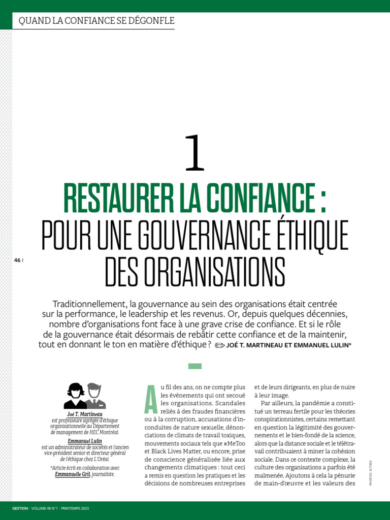 Dossier Gouvernance | PDF