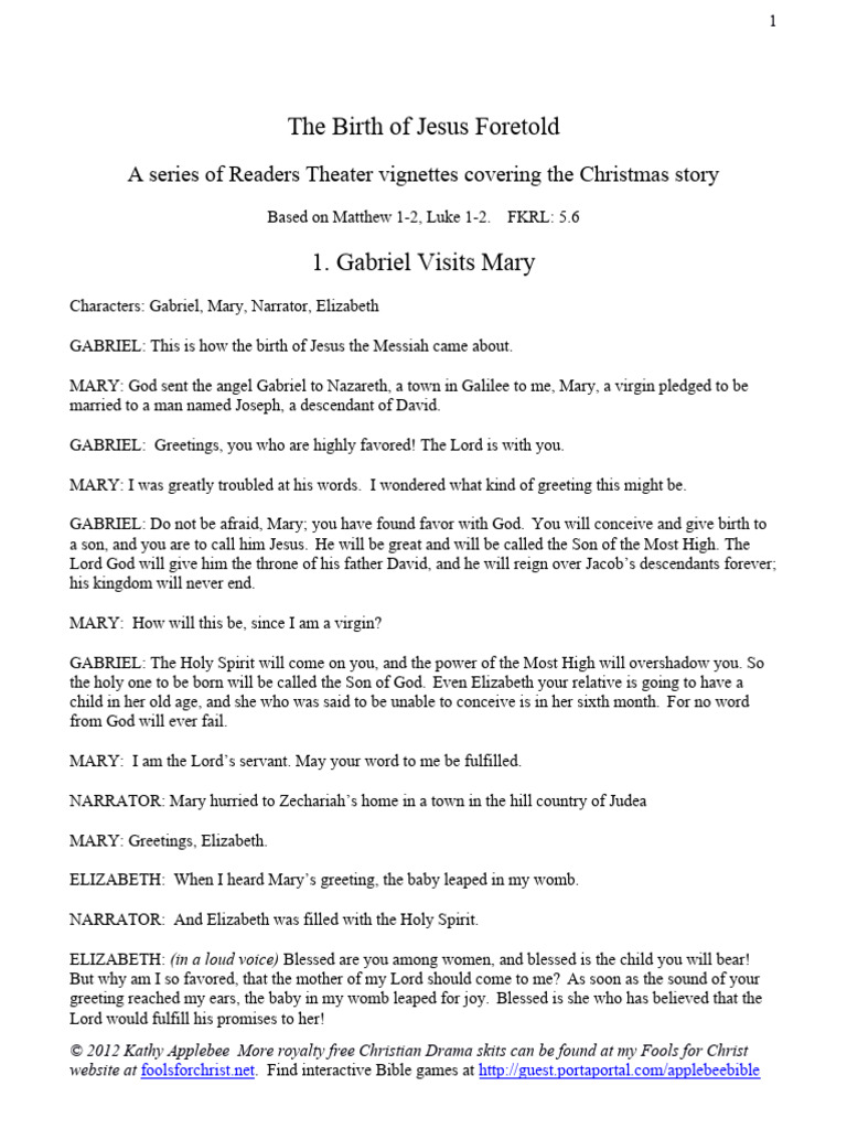 The Birth of Jesus Foretold | PDF | Mary, Mother Of Jesus | Jesus
