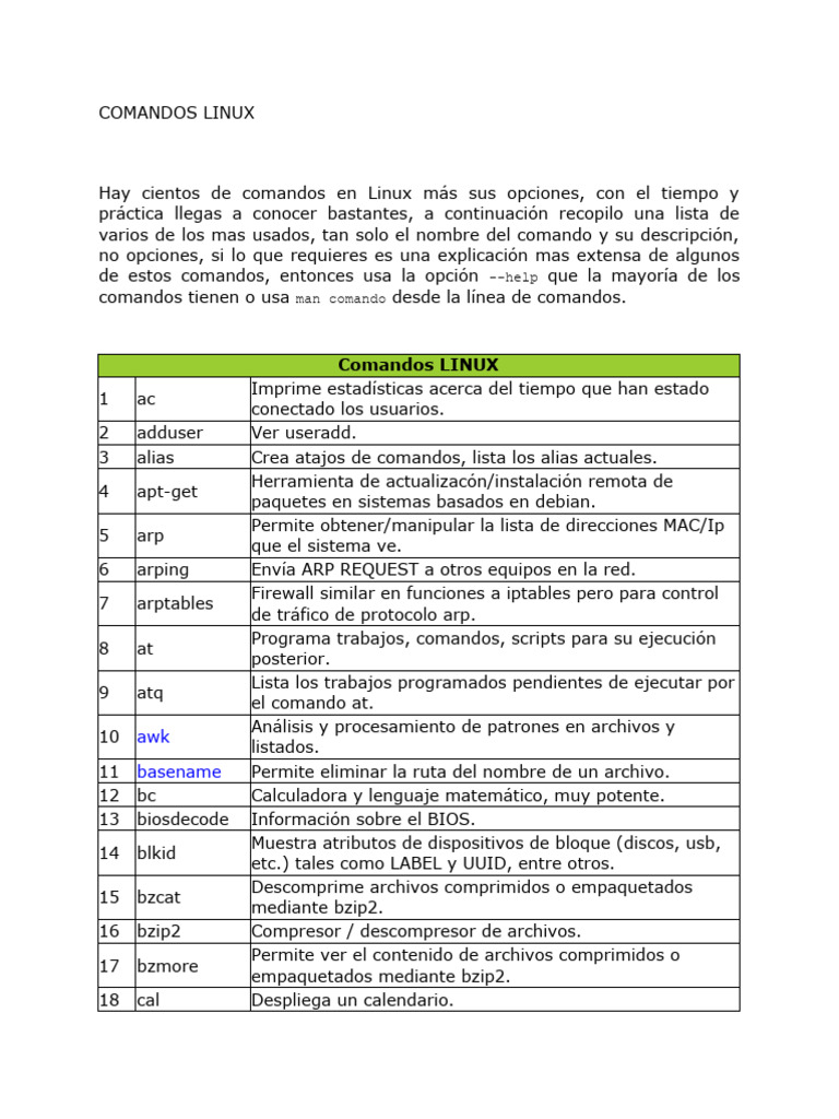 74072-Comandos Linux | PDF | Informática