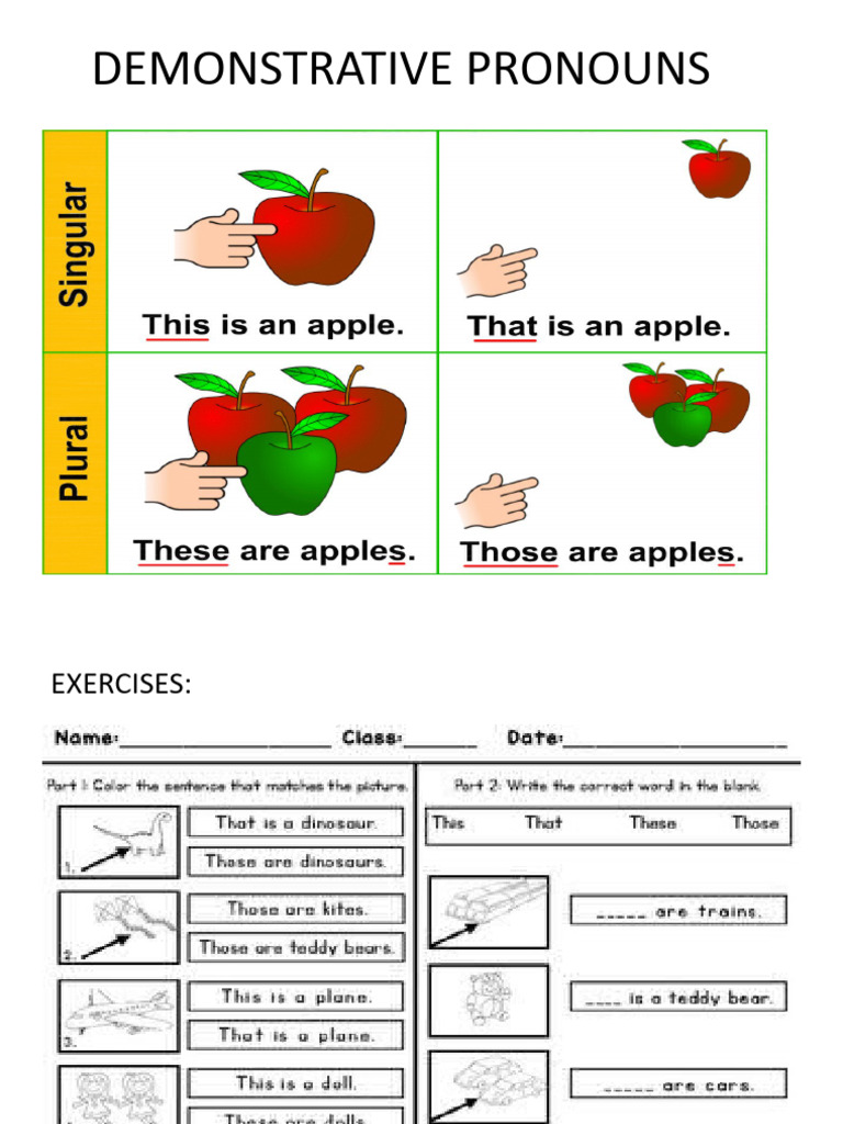 Demonstrative Pronouns | PDF