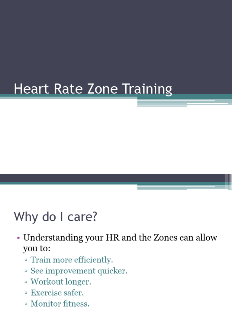 Understanding Heart Rate Training Zones | PDF