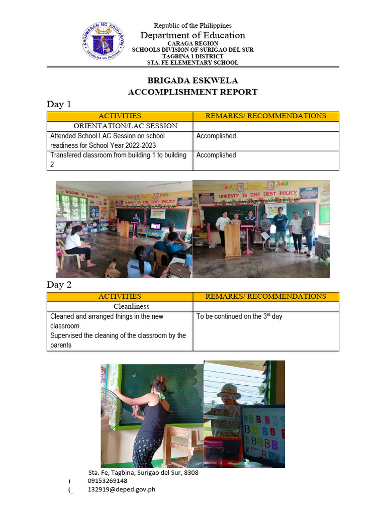 Brigada Accomplishment | PDF