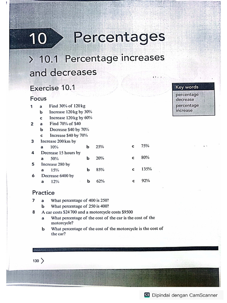 Sec 1, Percentage | PDF