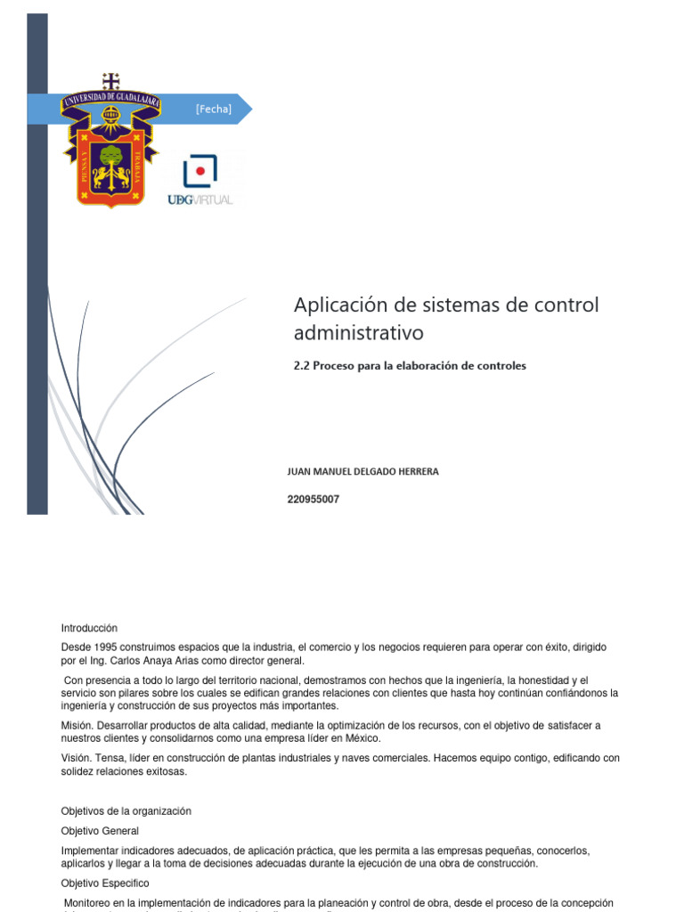 Controles Administrativos en Construcción | PDF
