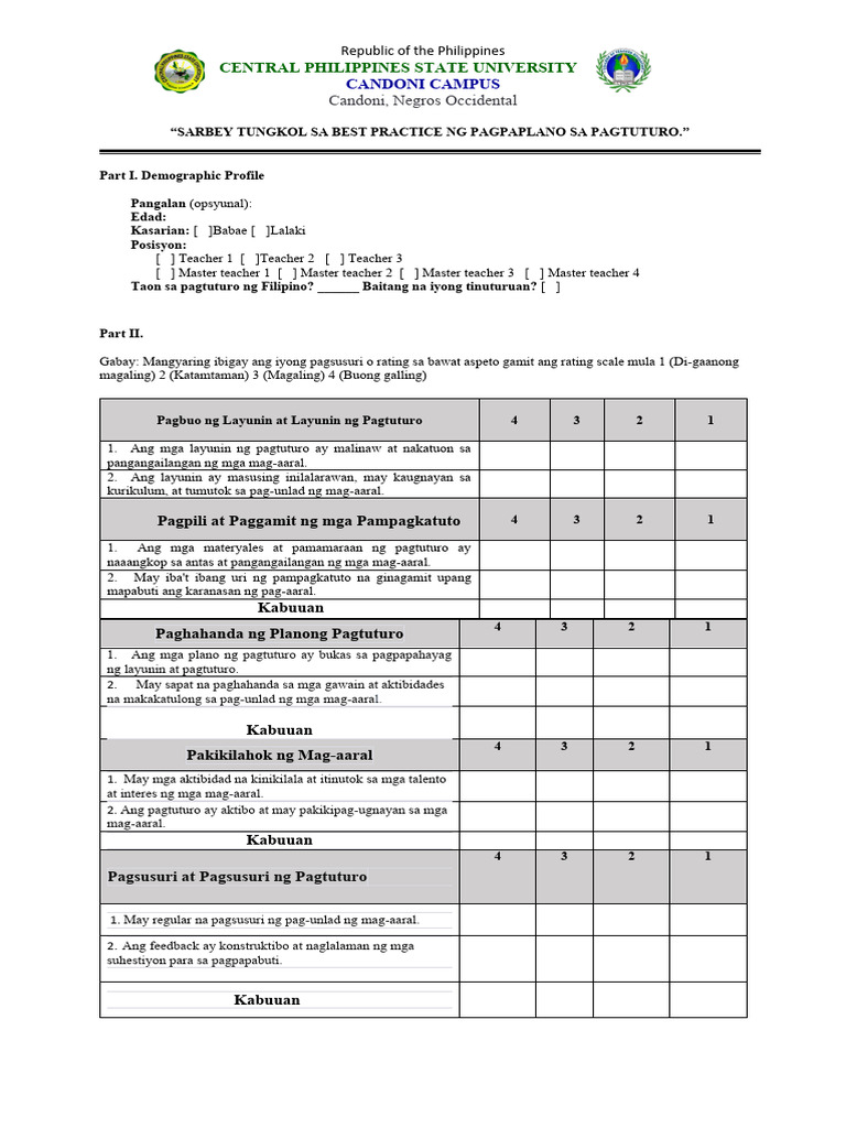 Sarbey Filipino - 030731 | PDF