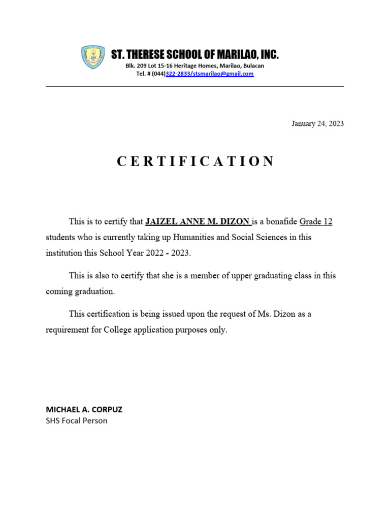 Certification-of-Enrolment | PDF