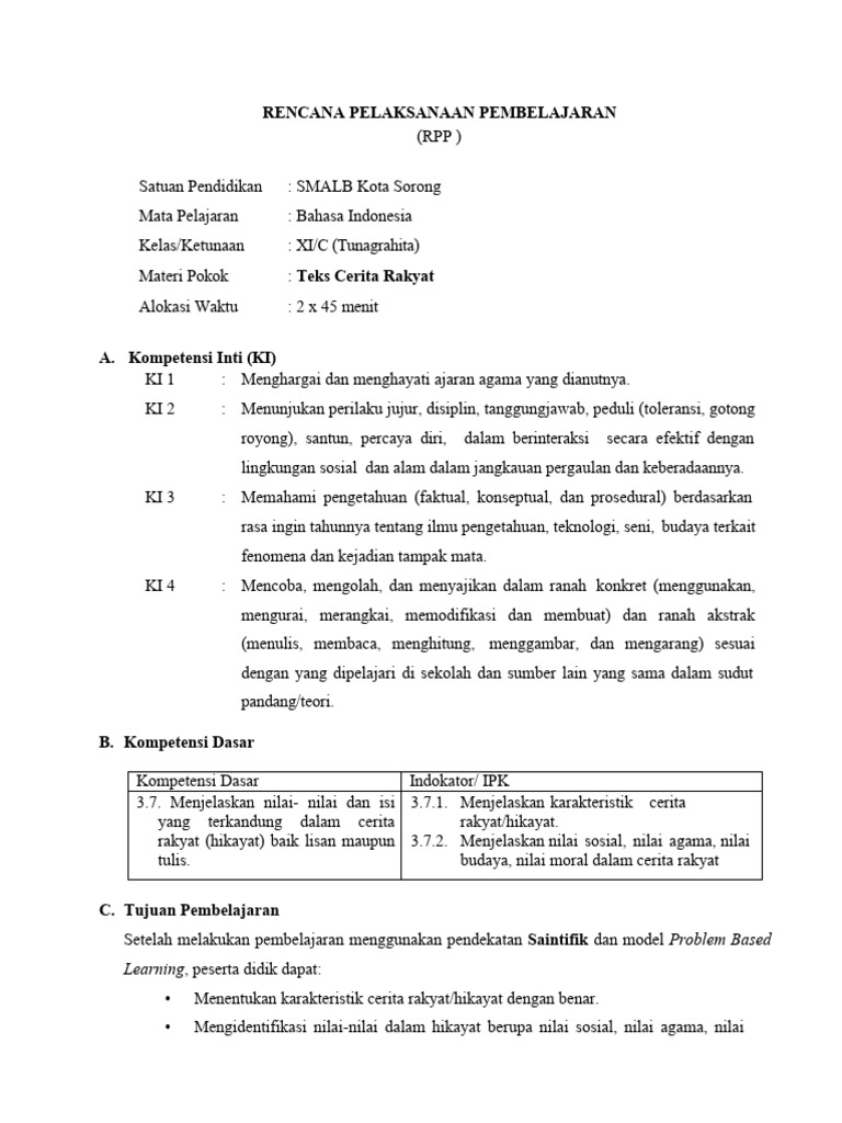 Rencana Pelaksanaan Pembelajaran Siklus 2 Pdf