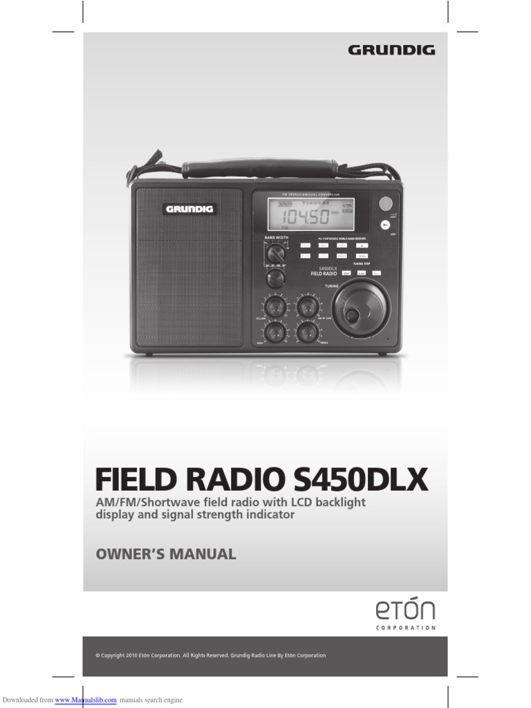 Field Radio s450dlx | PDF
