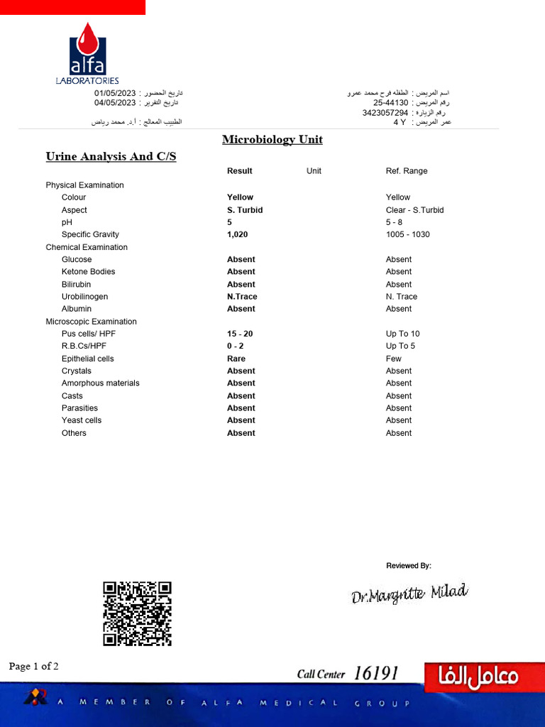 Microbiology Unit Urine Analysis and C/S: Result | PDF | Pharmacology ...