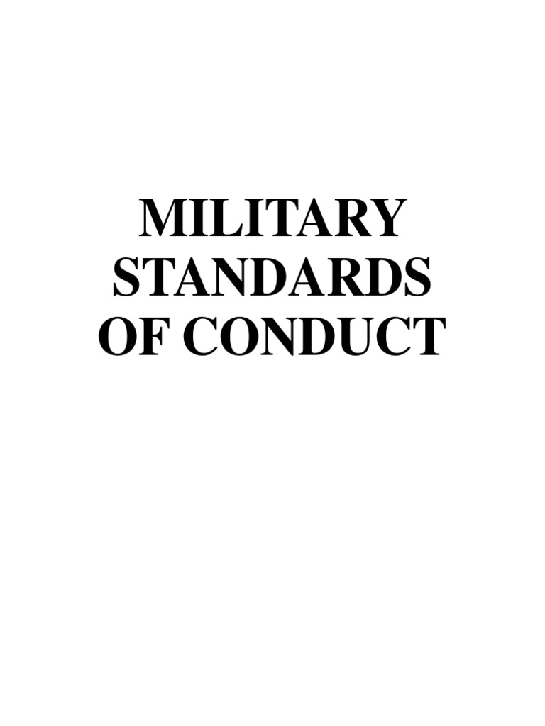 Military Standards of Conduct Guide | PDF