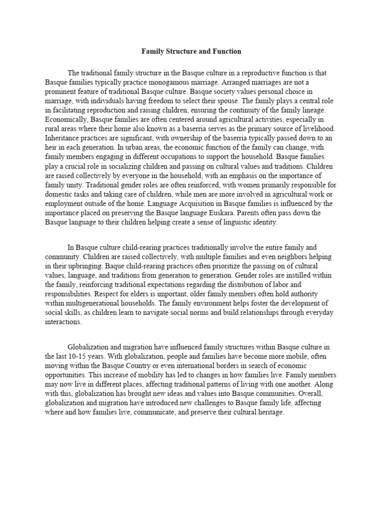 Family Structure and Function | PDF | Family | Globalization