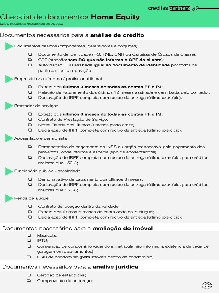 Checklist de Documentos | PDF