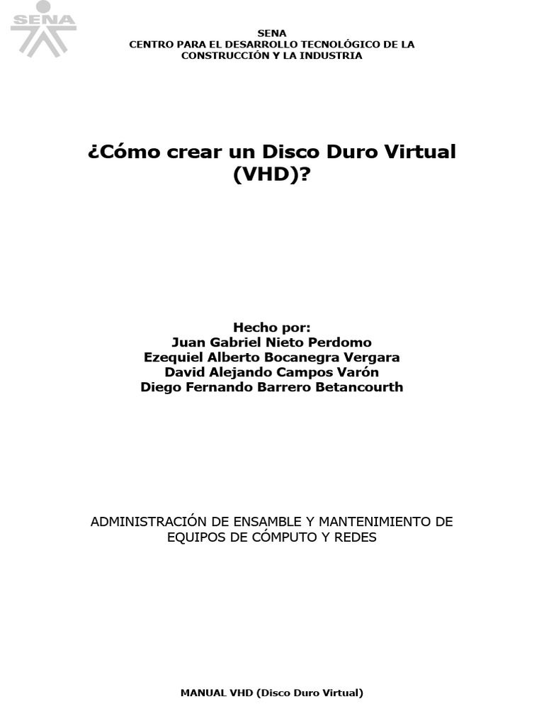 Manual-Disco Duro Virtual (VHD) | PDF