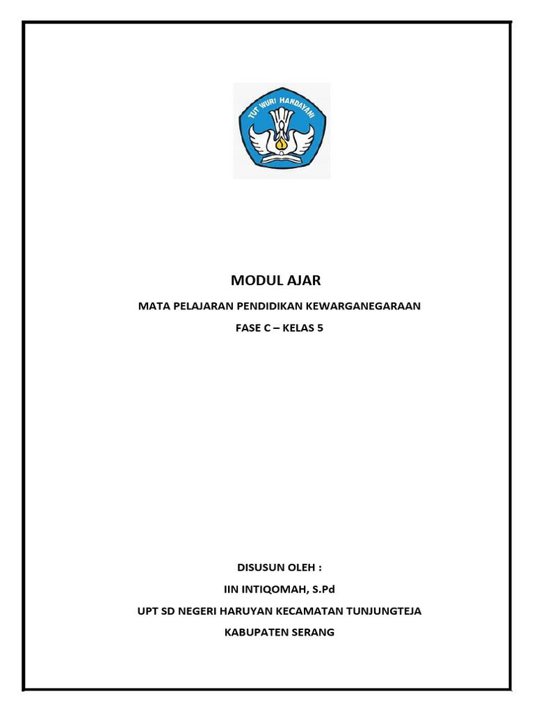Modul Ajar Pendidikan Pancasila Modul Ajar Pendidikan Kewarganegaraan
