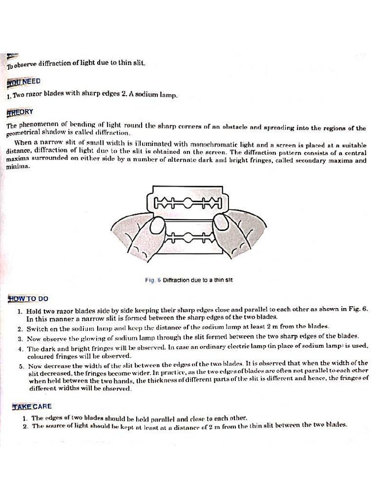 Activity for Physics Practicals | PDF
