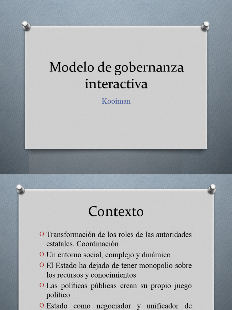 Modelo de Gobernanza Interactiva | PDF | Gobernancia | Gobierno